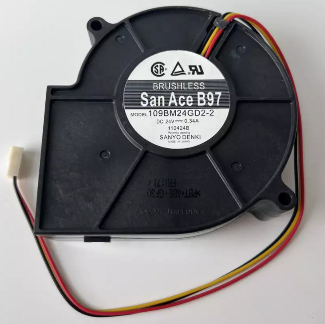 Fuji Fan (9.7x9.3x9.3cm) 24V/0.34A F607 119C1058389 119C1058389C for ...