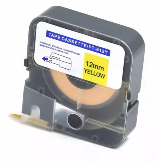 12mm yellow label tape cassette PT-812Y compatible for Puty Electronic ...